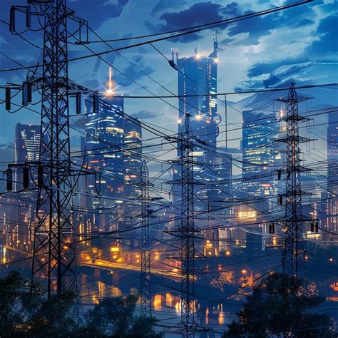 Premium Photo Smart Energy Grid With Interconnected Power Sources