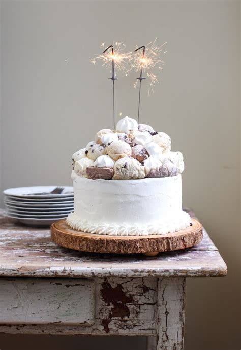 Meringue Topped Layered Ice Cream Birthday Cake Simple Bites