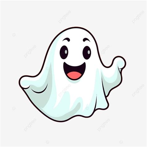 Fantasma Divertido Estilo De Dibujos Animados PNG Personaje Para
