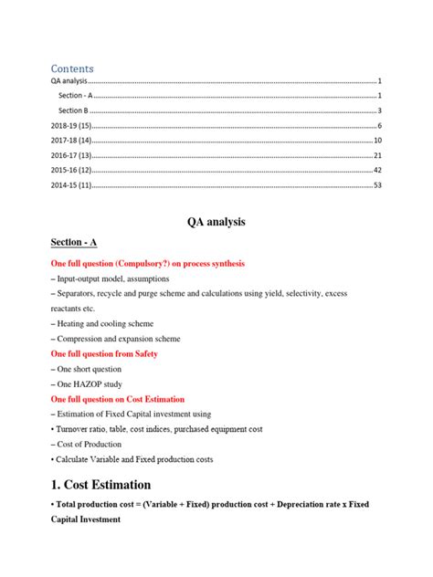 Pd Guideline Qa Analysis And Solve Pdf Distillation Materials