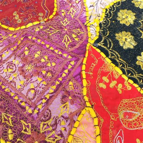 Recycled Sari Altar Cloth Yellow