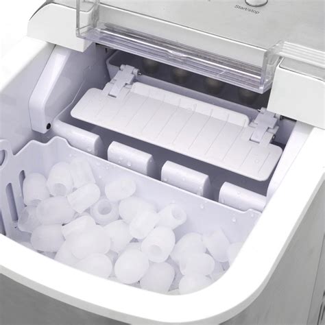 Caso Design Ice Chef Pro Ice Cube Machine - White, Stainless Steel, 2.2L