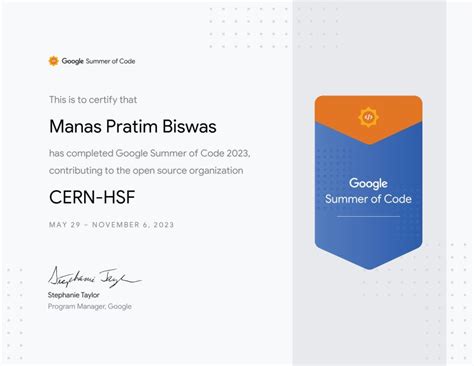 Manas Pratim Biswas On Linkedin Gsoc Cern