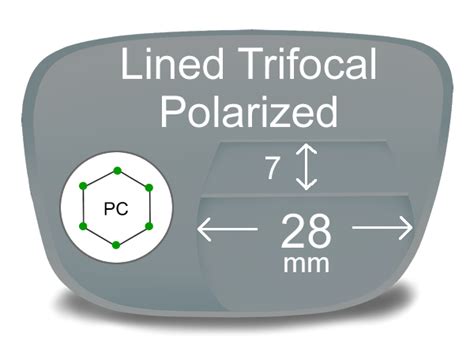Lined Trifocal 7x28 Polycarbonate Polarized Prescription Eyeglass