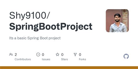 Github Shy Springbootproject Its A Basic Spring Boot Project