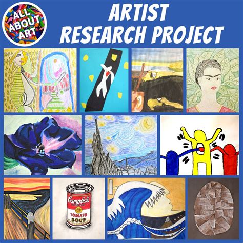 famous artist research project research paper and artwork assignment