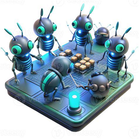 Beautiful Vintage A Group Of Tiny Insect Like Repair Robots High