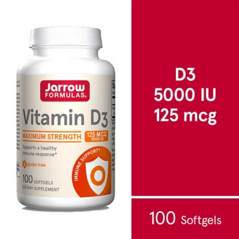 Jarrow Formulas® Maximum Strength Vitamin D Softgels 125 Mcg 100 Ct