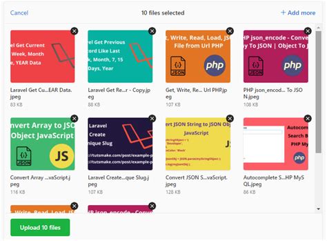 Upload Multiple Images Without Page Refresh Using Jquery