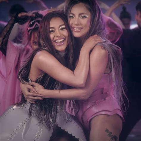 Lady Gaga And Ariana Grande Are Dripping In Latex In The Rain On Me