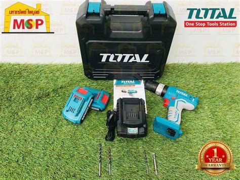 Total สว่านกระแทกไร้สาย 20v Tidli20012 แบต2ก้อนแท่นชาร์จ1 Th