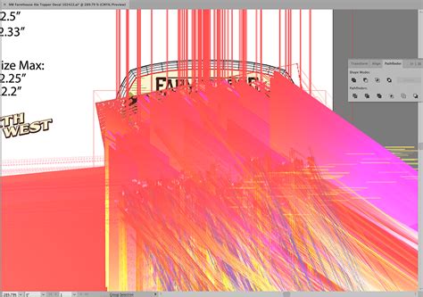 Crazy Rays Produced When Selecting A Path With Many Anchor Points