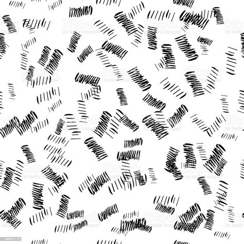 黒鉛筆ブラシストロークでシームレスなパターン イラストレーションのベクターアート素材や画像を多数ご用意 イラストレーション インク