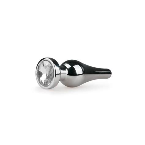 פלאג אנאלי יהלום שקוף ממתכת עם אף ארוך לחדירה מהנה Sexguide