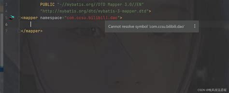 使用mybatis的xml文件报错cannot Resolve Symbol “xxx“java晚风很温柔喔 华为开发者空间