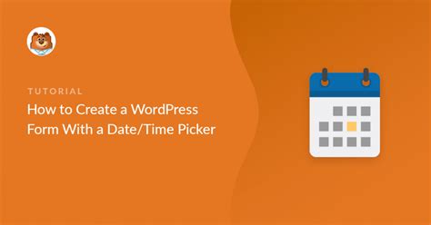 how to create a wordpress date picker form [without code]
