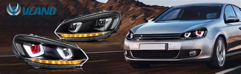 Vland Front Headlight Assembly Compatible With Volkswagen Golf Mk6 2010