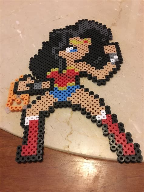 Wonder Woman Dc Perler Perler Beads Perler Bead Art Diy Perler