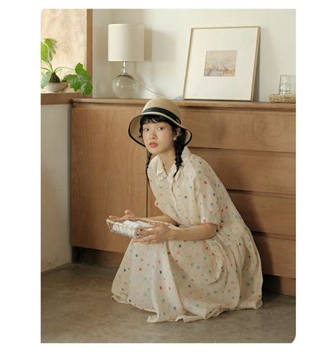 마이클로드 여성원피스 100면 원피스 여름 루즈핏 스커트 도트 Ador2 티몬