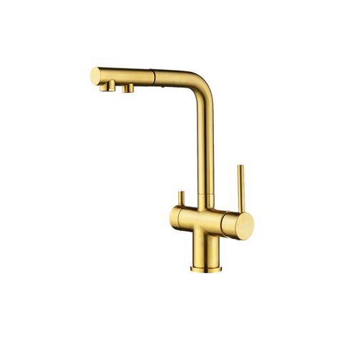 Смеситель PAULMARK SERPENTINE Se213222-BG (золото/брашированное золото ...