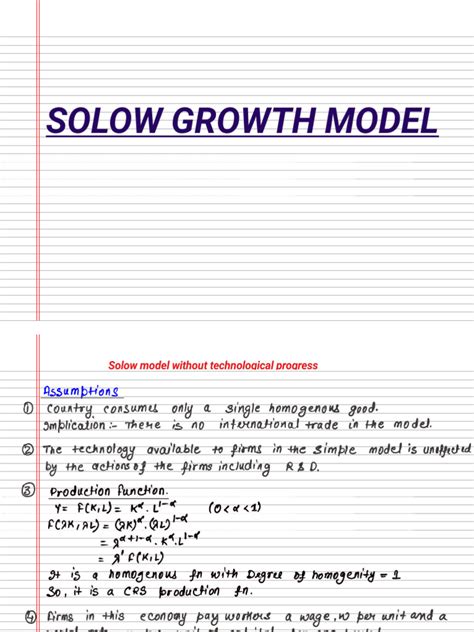Solow Growth Model Pdf