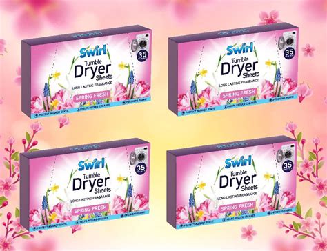 4 X Spring Fresh Tumble Dryer Sheets Pack Of 35 Fabric Conditioner Laundry Aid Anti Static