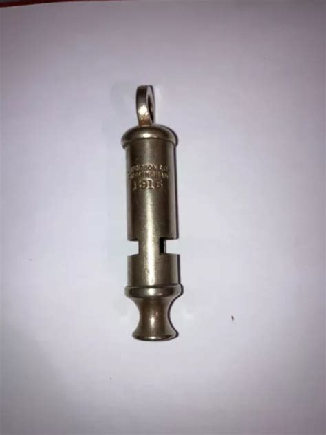 Rare Ww1 British Army Officer Trench Whistle J Hudson And Co Birmingham