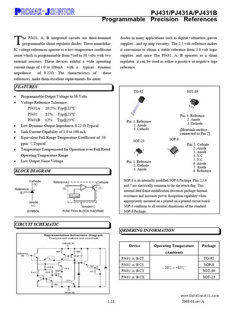 PJ431A Promax-Johnton | PDF | Anode | Resistor