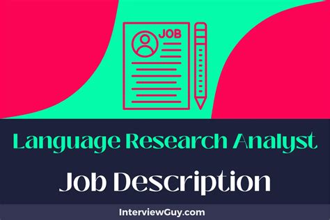 Language Research Analyst Job Description Updated For 2026