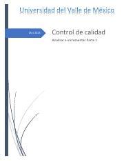 A5 Control De Calidad Pdf 18 4 2023 Control De Calidad Analizar E