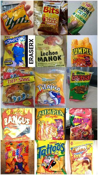 Assorted Snack Chips Collage Filipino Snacks List Macapuno Candy