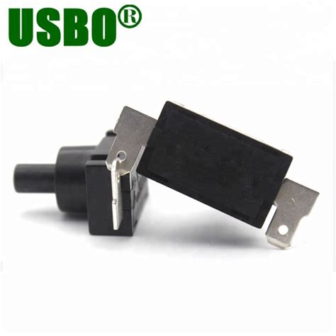 Black 16a 250v Latching Push Button Switch For Vacuum Cleaner