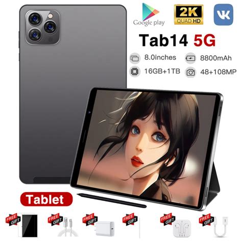 Характеристики Планшет tecno Tab14, 8", 16 ГБ+1 ТБ, 8800 мАч, две sim ...