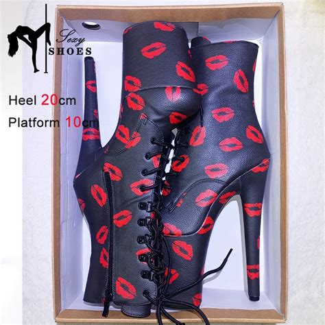 Ankle Boots For Women 20cm 8inch Platform Pole Dance Heels Sexy