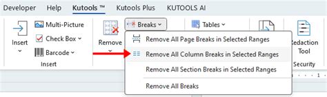How To Remove All Column Breaks In Word