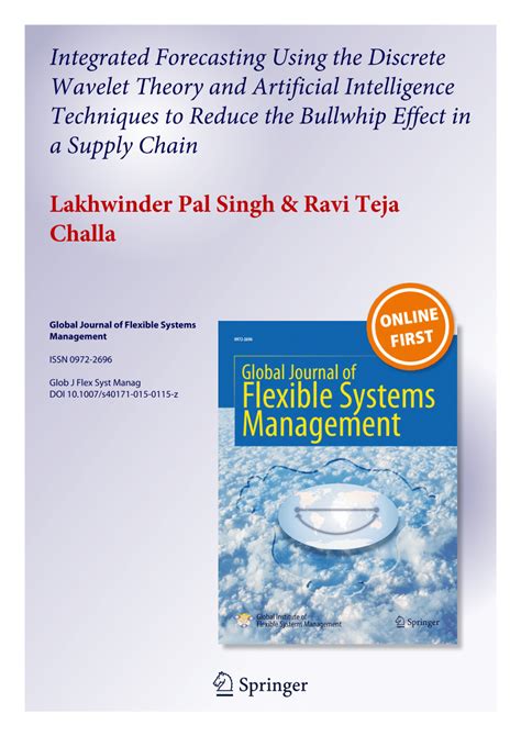 Pdf Integrated Forecasting Using The Discrete Wavelet Theory And Artificial Intelligence