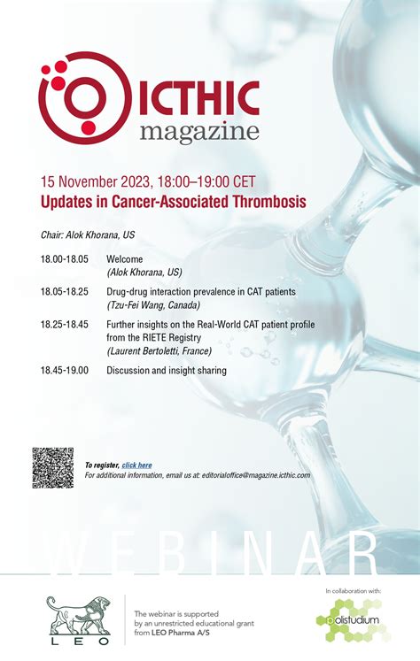 Recording Online For Updates In Cancer Associated Thrombosis Icthic