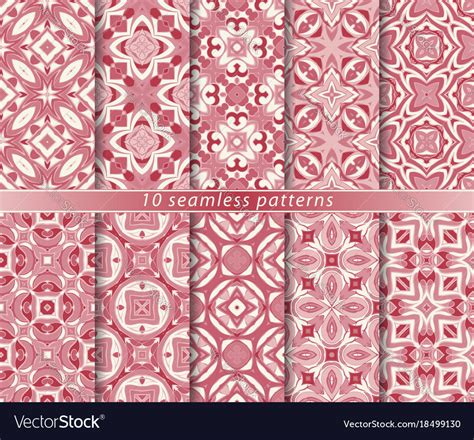 Set Of Seamless Pattern Royalty Free Vector Image
