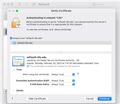 Apple MacOS Connecting To Life WiFi IT Help Desk