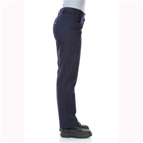 Womens Midweight Cotton Drill Cargo Pants Navy Site Ware Direct