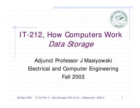 How Computers Work And Data Storage Lecture Slides It 212 Docsity