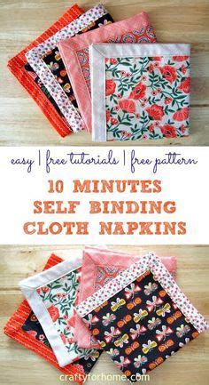Self Binding Cloth Napkins Tutorial Beginner Sewing Projects Easy Napkin Tutorial Sewing