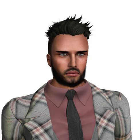 Second Life Marketplace Hair Male Black Mesh
