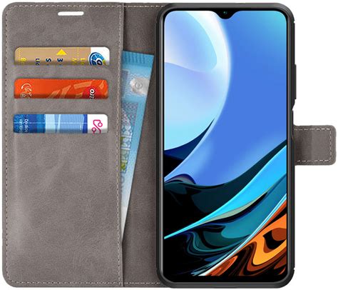 Xiaomi Redmi T Hoesje Portemonnee Book Case Grijs Gsmpunt Nl