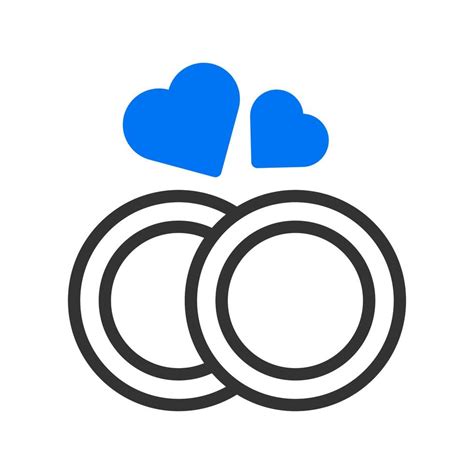 Ring Icon Duotune Blue Valentine Illustration Vector Element And Symbol