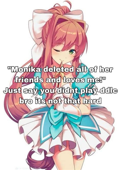 Monika Kinnie Bingo Monika Quotes Monika Ddlc Doki Doki Literature