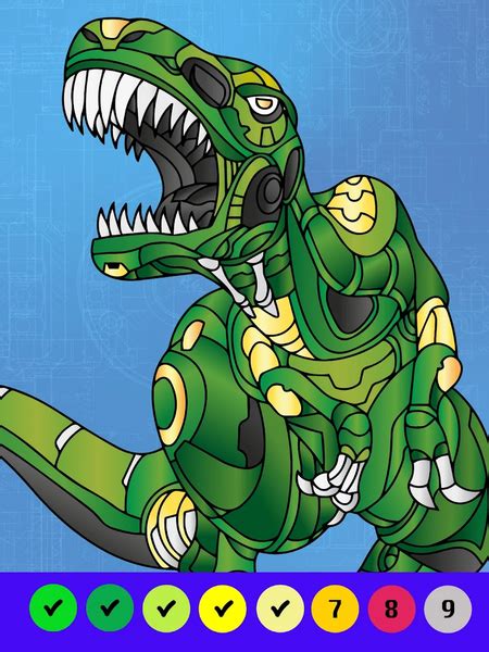 دانلود بازی Dino Robot Coloring By Numbers اندروید بازار