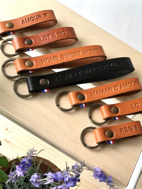 Porte Clés Frenchy En Cuir à Personnaliser Soben Store Porte Clé