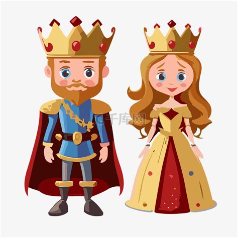 国王和王后归来 向量素材图片免费下载 千库网