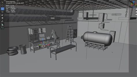 Artstation Garage Scene 3d Blender File Pbr Textured Fbx Files Resources